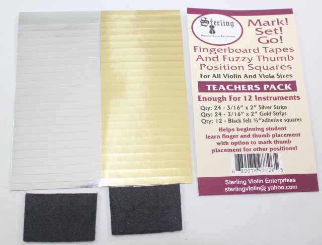【楽天市場】指板用テープ パック Mark!Set!Go! ポジションの目印に ♪12挺分♪ バイオリン・ビオラ用：バイオリンJP