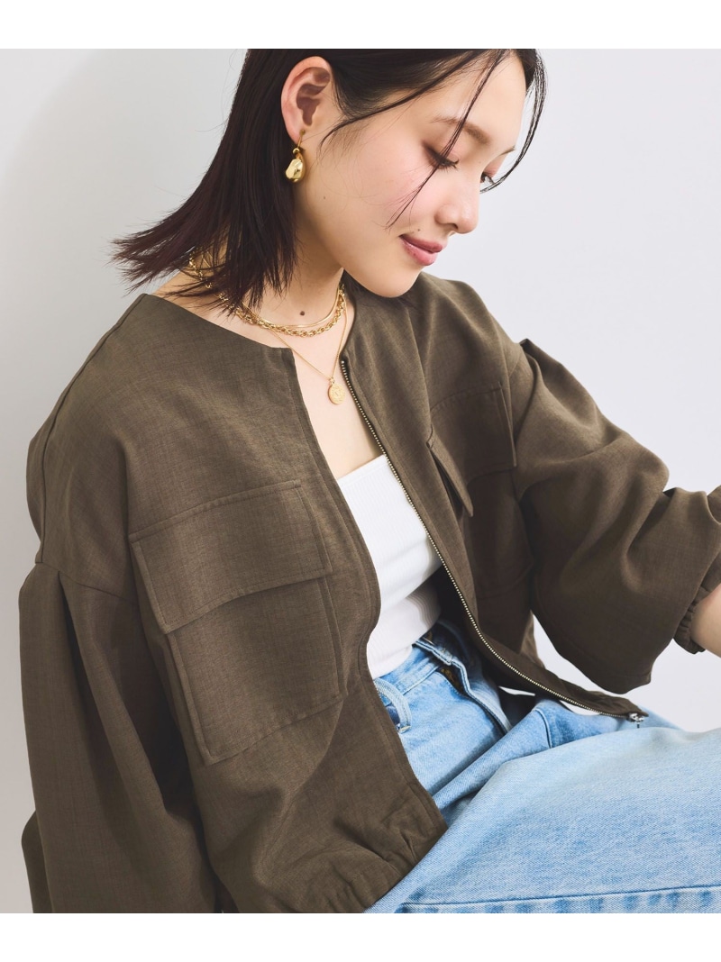 【楽天市場】【WEB限定】気流染めリネンライクダブルポケットブルゾン【防シワ/UVケア/接触冷感/洗える】 VIS ビス ジャケット・アウター ブルゾン・ジャンパー ベージュ ブラック カーキ ...