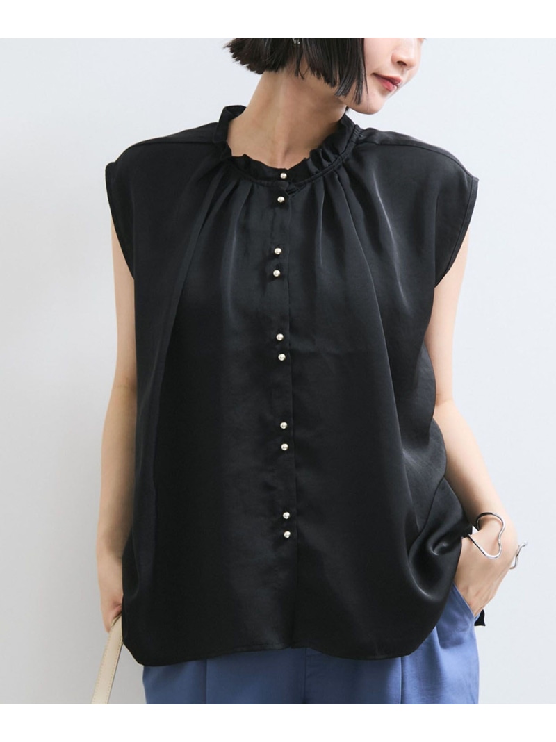 【楽天市場】【SALE／50%OFF】【WEB限定】割繊釦ネックフリルブラウス VIS ビス トップス シャツ・ブラウス ベージュ ピンク ブラック【RBA_E】[Rakuten ...