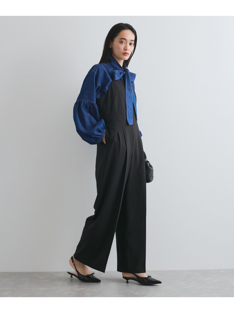 【楽天市場】【SALE／20%OFF】セットアップサロペット【洗える】 VIS ビス オールインワン・オーバーオール オーバーオール・サロペット ホワイト ブラック【RBA_E】【送料無料 ...