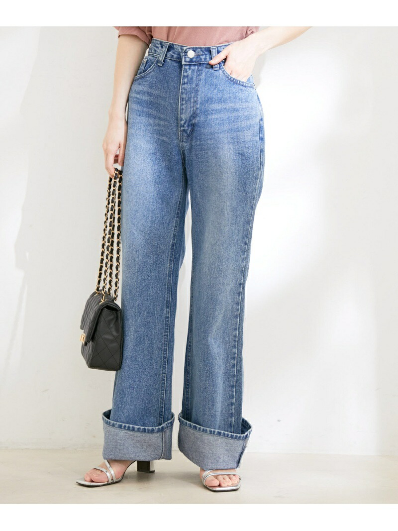 【楽天市場】【WEBE限定】【洗える】ワイドデニムパンツ VIS ビス パンツ ジーンズ・デニムパンツ ブルー【送料無料】[Rakuten Fashion]：VIS／ビス