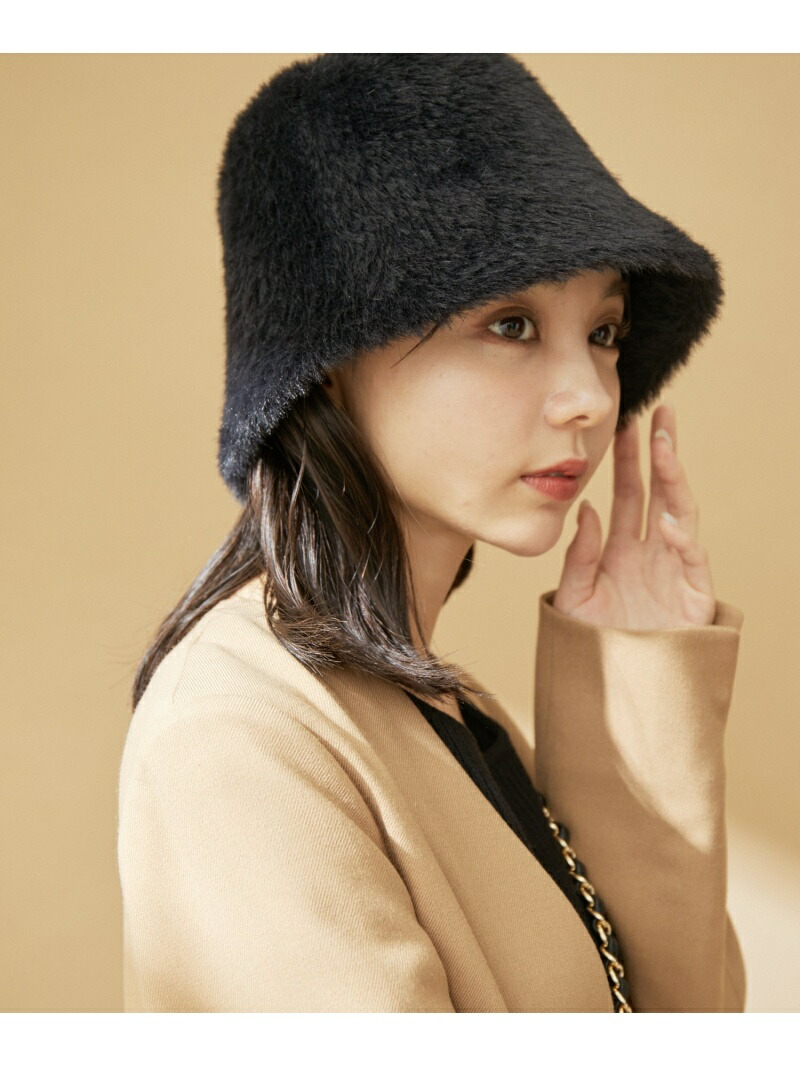 【楽天市場】ベル型シャギーバケットハット ViS ビス 帽子 ハット ブラック ホワイト【先行予約】*[Rakuten Fashion]：VIS／ビス