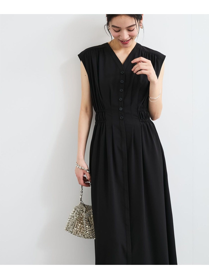 【楽天市場】【SALE／20%OFF】【接触冷感/洗える】ウエストギャザーワンピース VIS ビス ワンピース・ドレス ワンピース ブルー ブラック ブラウン【RBA_E】【送料無料 ...