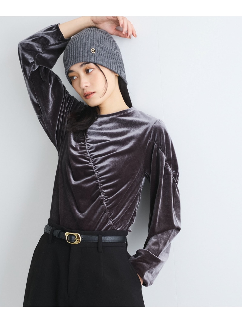 【楽天市場】【SALE／60%OFF】【洗える】ベロアシャーリングプルオーバー VIS ビス トップス カットソー・Tシャツ グレー グリーン【RBA_E】[Rakuten Fashion ...