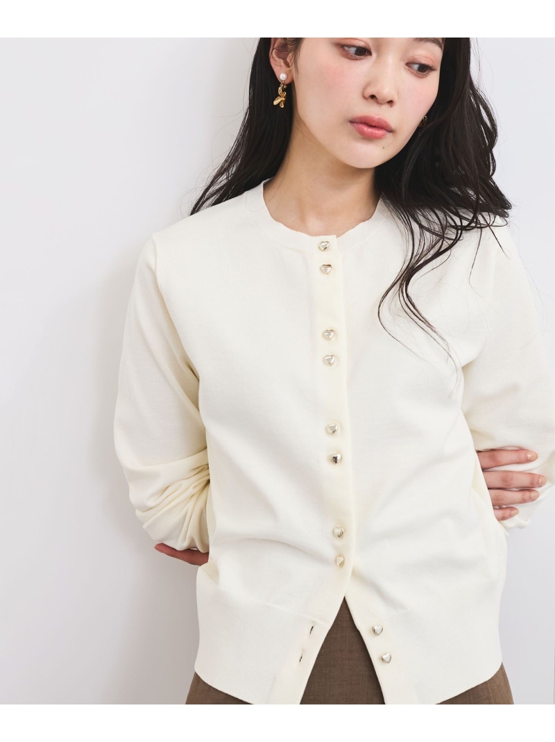 【楽天市場】【SALE／30%OFF】【洗える】ダブルハートボタンカーディガン VIS ビス トップス カーディガン ブラック ホワイト ...