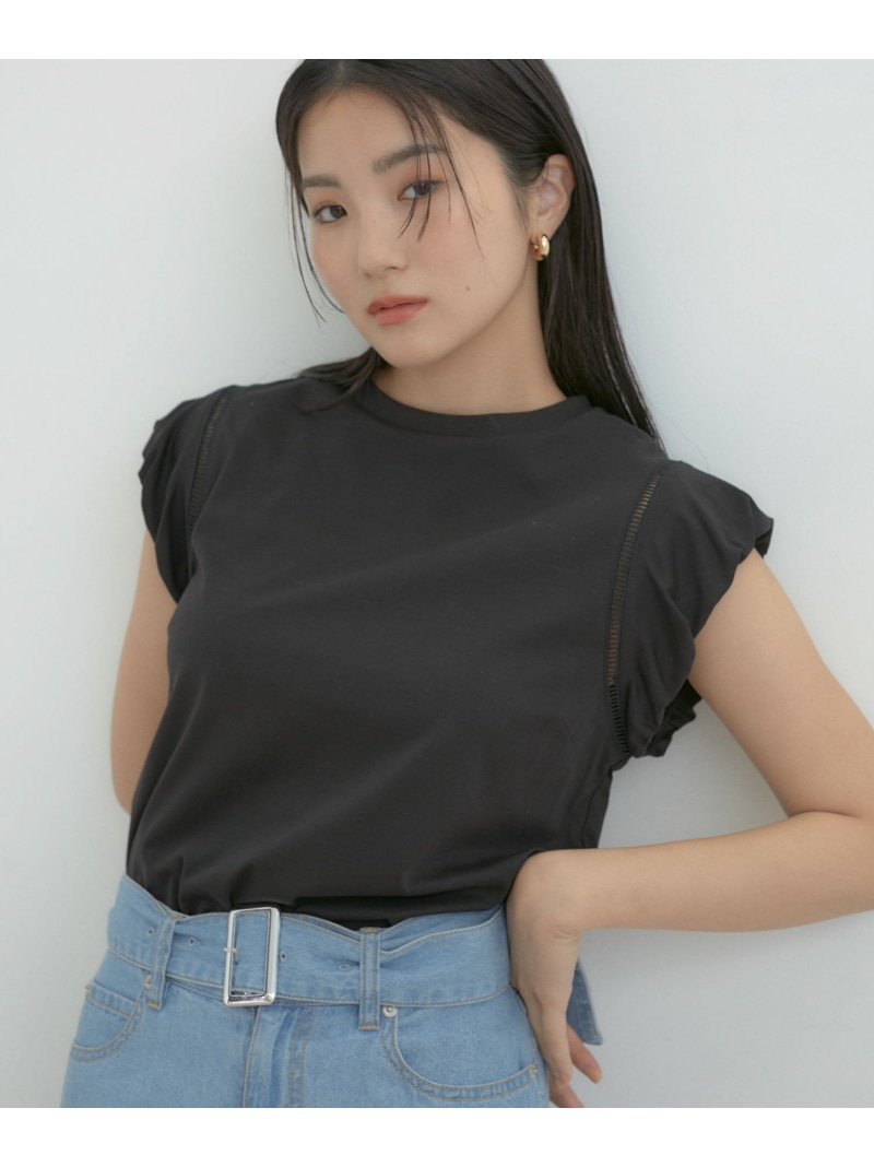 【楽天市場】【SALE／50%OFF】【洗える】シルケットポイントレースカットソー VIS ビス トップス カットソー・Tシャツ ピンク グリーン ホワイト ブラック【RBA_E ...