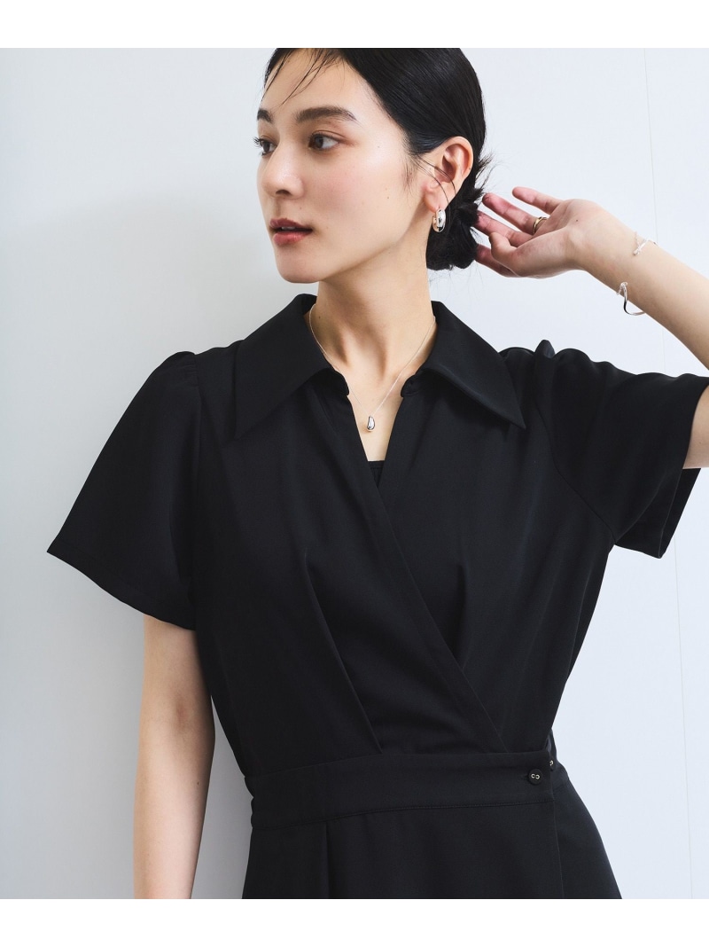 【楽天市場】【WEB限定】カシュクールラップワンピース VIS ビス ワンピース・ドレス ワンピース ブラック ブラウン【先行予約】*【送料無料】[Rakuten Fashion]：VIS／ビス