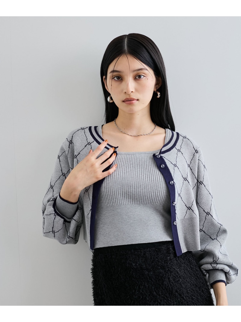 【楽天市場】【SALE／70%OFF】【SET】モノグラムニットアンサンブル【WEB/一部店舗限定】 VIS ビス トップス アンサンブル ブルー グレー ピンク【RBA_E】[Rakuten ...