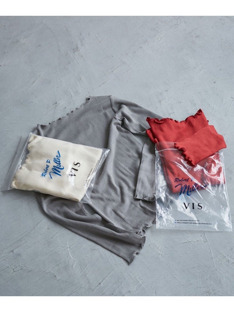【楽天市場】【Miller】VIS別注モデルボートネックメロープルオーバー【洗える】 VIS ビス トップス カットソー・Tシャツ グレー ホワイト レッド【先行予約】*【送料無料 ...