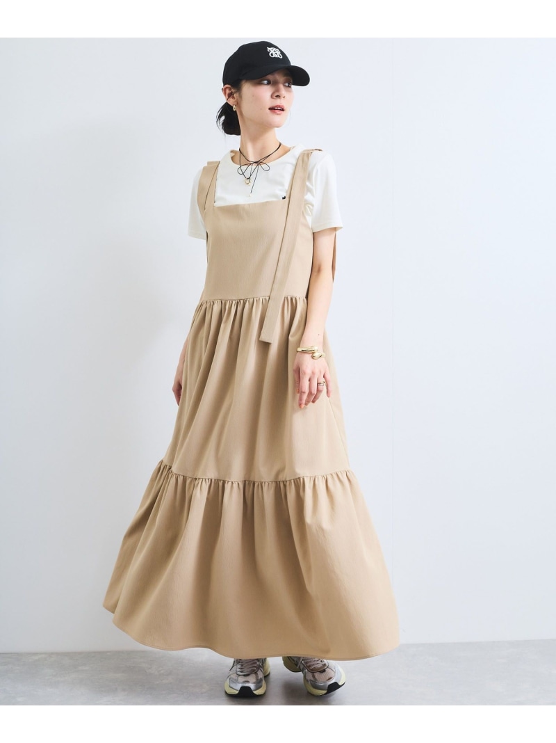 【楽天市場】【WEB限定】ロングストラップサマードレス VIS ビス ワンピース・ドレス ワンピース ベージュ ブラック【先行予約】*【送料無料】[Rakuten Fashion]：VIS／ビス