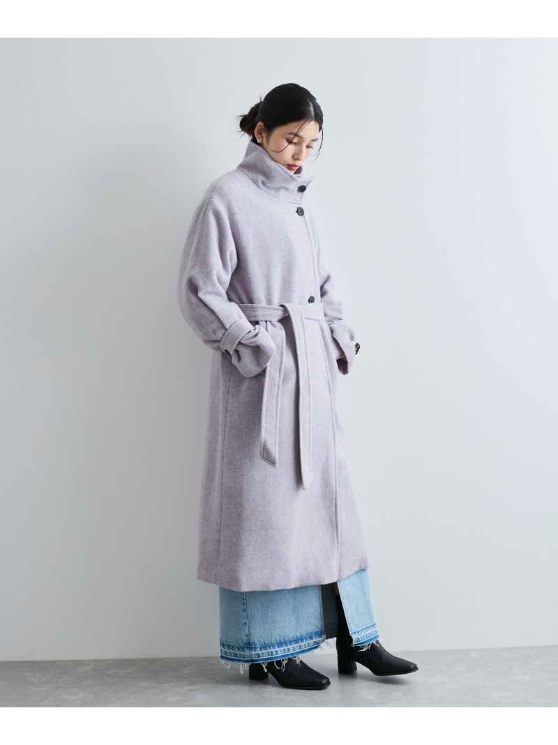 【SALE／40%OFF】【静電気防止】2WAY毛混シャギーロングコート VIS ビス ジャケット・アウター その他のジャケット・アウター グレー ブラック パープル【RBA_E】【送料無料 ...