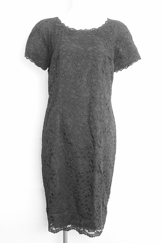 【楽天市場】【中古】Talbots タルボット 総レース 半袖ワンピース 10 ブラック ok4424198880：Vision【ビジョン楽天市場店】