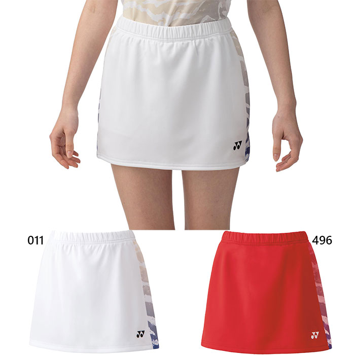 【楽天市場】ヨネックス レディース ウィメンズスカート(インナースパッツ付) テニス バドミントンウェア ボトムス 吸汗速乾 UVカット 制電 ホワイト 白 レッド 赤 送料無料 YONEX ...
