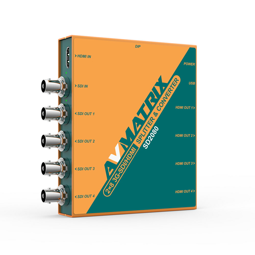 【楽天市場】AVMATRIX SD2080 SDI/HDMI ビデオシグナルスプリッター・コンバーター Professional Broadcast 2×8 Spltter And SDI ...