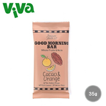 【楽天市場】ブラウンシュガーファースト GOOD MORNING BAR カカオ＆オレンジ 35g グッドモーニングバー shop：ビバ ...