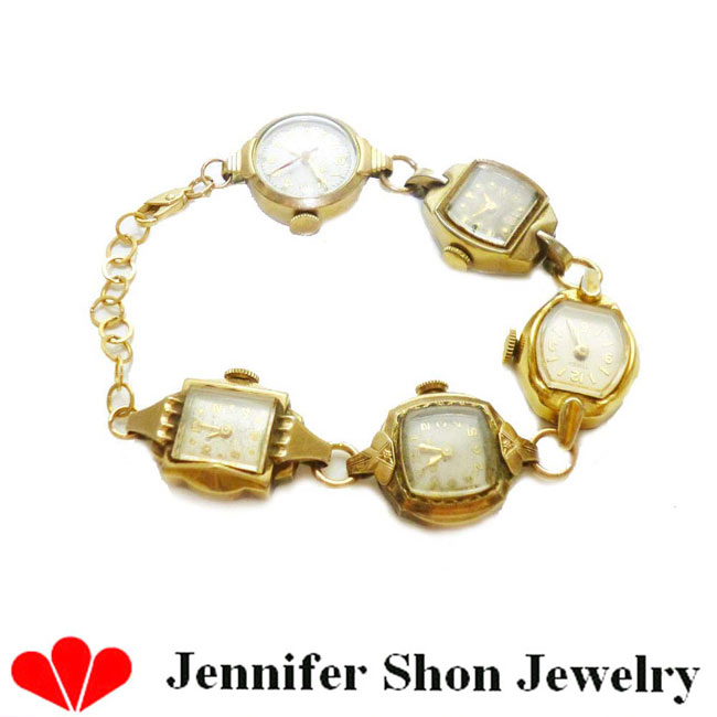 【楽天市場】LAセレブ愛用 Jennifer Shon Jewelryヴィンテージウォッチブレスレット インポート カリフォルニア ...