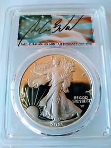 【楽天市場】2021-W $1 Silver Eagle T2 PCGS PR70DCAM FDOI Paul Balan 旗人口 (50 ...