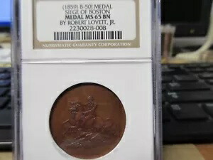 【楽天市場】(1859) B-50J ボストン包囲戦 メダル / ロバート・ラヴェット・ジュニア NGC MS 65 BN：コインと紙幣 WORLD RESOURCE