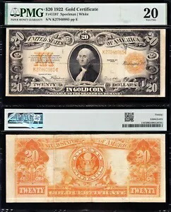 【楽天市場】とても素敵な大胆で鮮明な VF 1922 $20 ゴールド証明書! PMG20！送料無料！ 40985：WORLD RESOURCE【KING店】