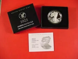 【楽天市場】2022 W $1 アメリカン シルバー イーグル ウルトラ カメオ プルーフ コイン ミント ボックス COA 22EA：コイン ...