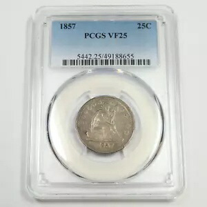 【楽天市場】1857 P PCGS VF25 - シルバー シート クォーター 25C US コイン #50146A：コインと紙幣 WORLD RESOURCE