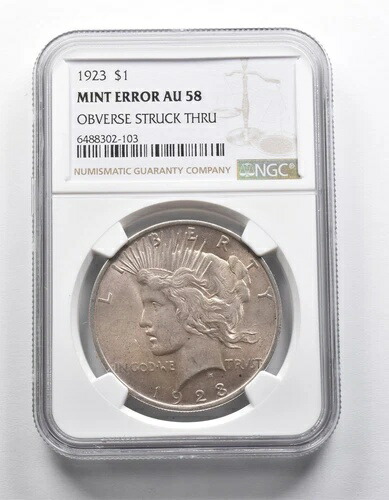 【楽天市場】ミントエラー AU58 1923年 ピースシルバードル OBV NGC刻印あり *1946：WORLD RESOURCE【KING店】