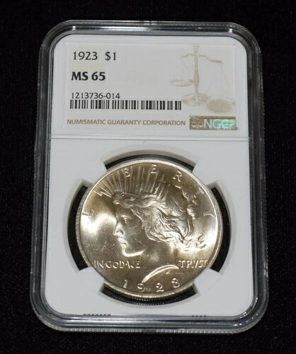 【楽天市場】1923-P NGC MS65 $1 シルバー ピース ドル トーン!!：コインと紙幣 WORLD RESOURCE