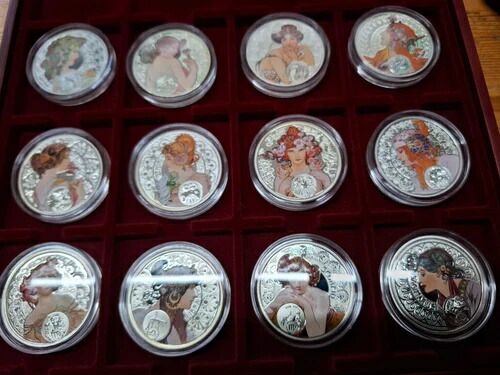 【楽天市場】ニウエ 2010 - 2011 A. 「ムシャ ゾディアック」 12x1ドル 銀貨セット *希少*：WORLD RESOURCE ...