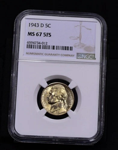 【楽天市場】1943-D ジェファーソンニッケル - NGC MS67 5FS (#48573-L)：WORLD RESOURCE【KING店】