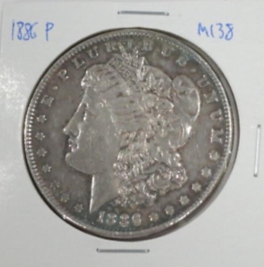 【楽天市場】1886 PモルガンシルバーダラーM138 VG状態！ 1886 P Morgan Silver Dollar M138 VG ...