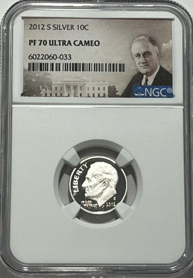 【楽天市場】2012年のシルバールーズベルトダイムNGC PF70ウルトラカメオ10Cルーズベルトラベル 2012 S PROOF ...