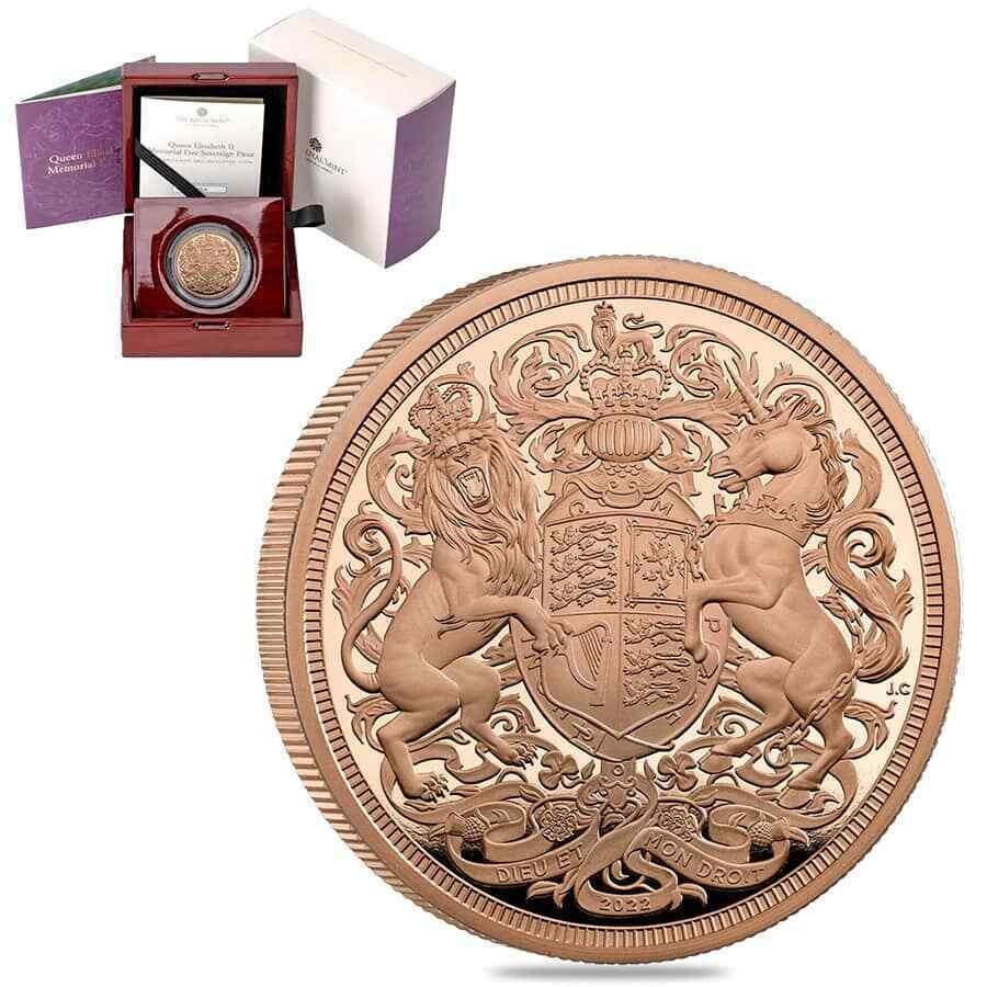 【楽天市場】2022 UK GOLD FIVE SOVEREIGN PIECE BU-クイーンエリザベスIIメモリアルコイン（ボックス付き＆ 2022 UK Gold Five ...