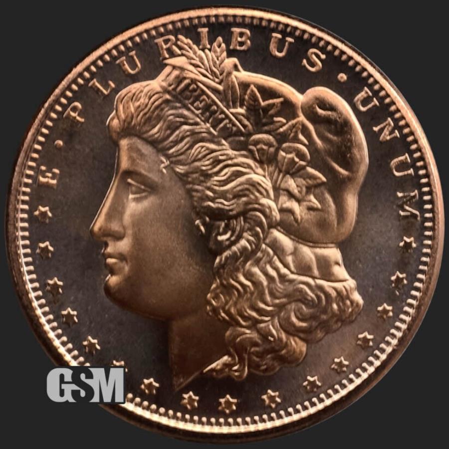 【楽天市場】1オンス銅ラウンド-Morgan Dollar GSM 1 oz Copper Round - Morgan Dollar GSM ...