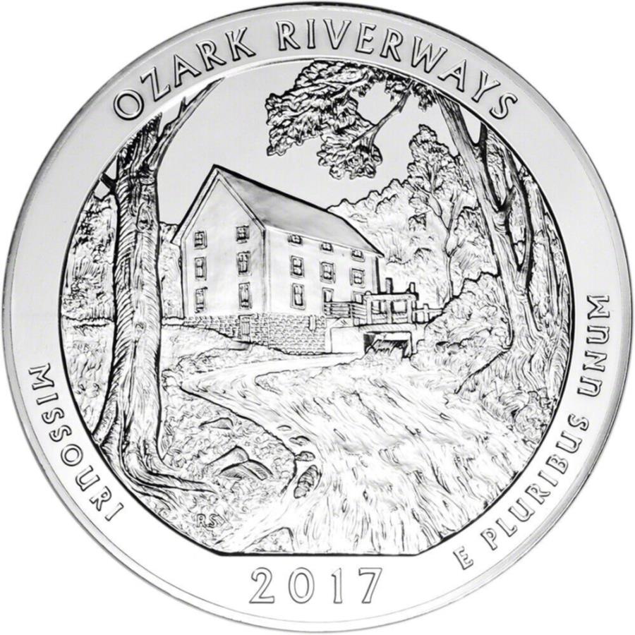 【楽天市場】2017 ATB OZARK SILVER 5 OZ 25C -BU 2017 ATB Ozark Silver 5 oz 25C ...