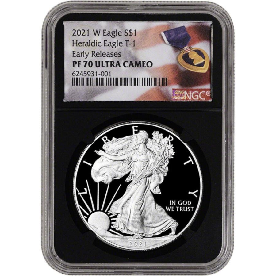 【楽天市場】2021 W American Silver Eagle Proof Type 1 NGC PF70アーリーリリースパープルブラック 2021 W American Silver ...