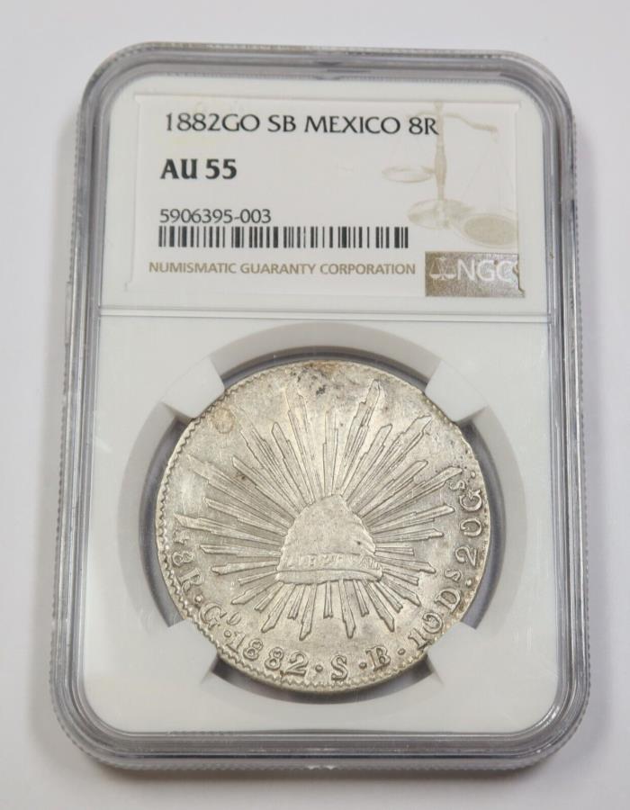 【楽天市場】1882-GO SB NGC AU55 |メキシコ共和国 - シルバー8リアルス8Rコイン＃35678A 1882-GO SB NGC AU55 | REPUBLIC of ...