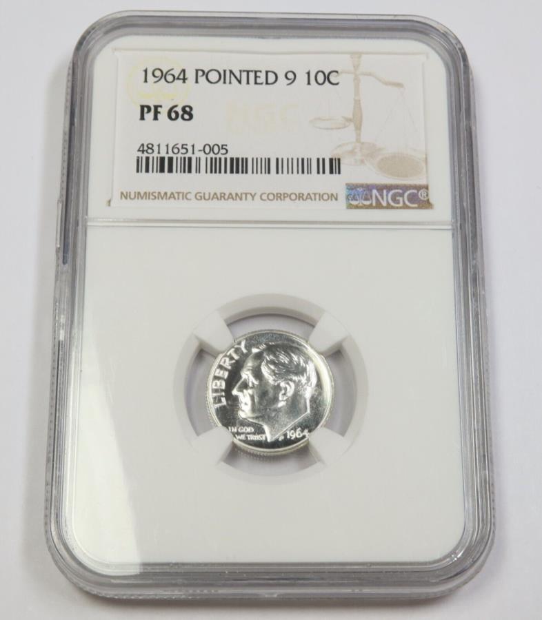 【楽天市場】1964 p ngc pf68 |シルバールーズベルトダイム-10C USコイン＃42282A 1964 P NGC PF68 | SILVER Roosevelt Dime ...
