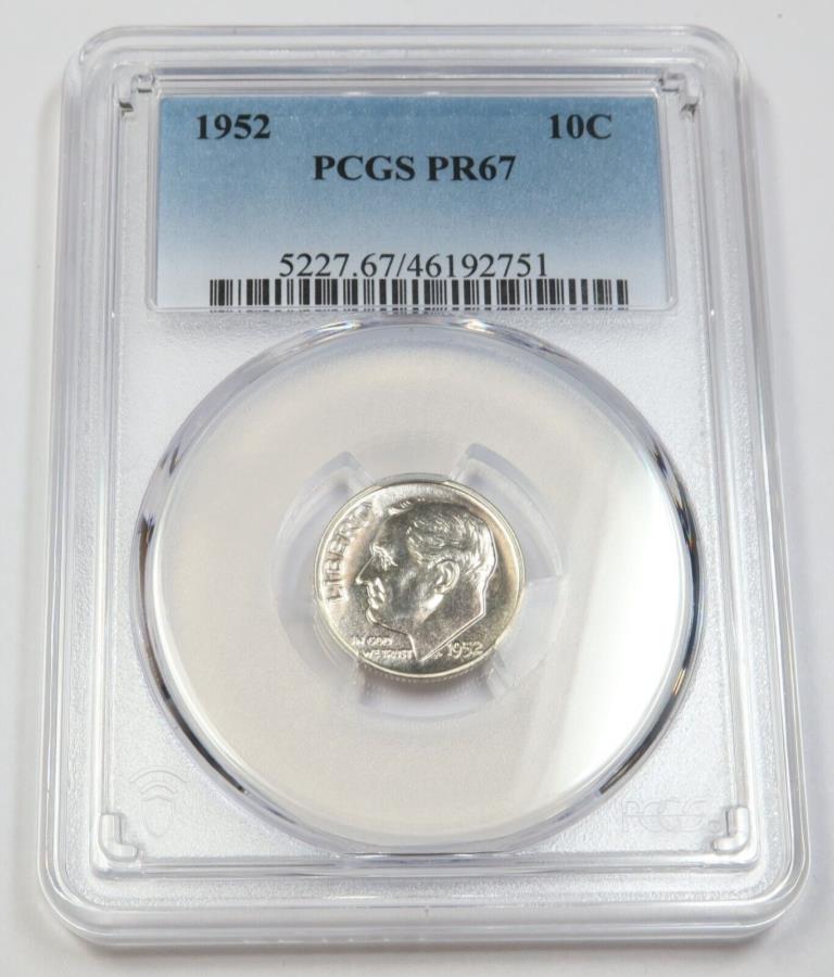 【楽天市場】1952 P PCGS PR67 |シルバールーズベルトダイム-10C US COIN＃41402B 1952 P PCGS ...