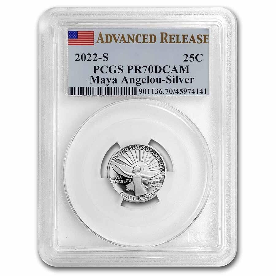【楽天市場】2022-S Maya Angelou Quarter Silver Proof PR-70 PCGS（AR）-SKU ...