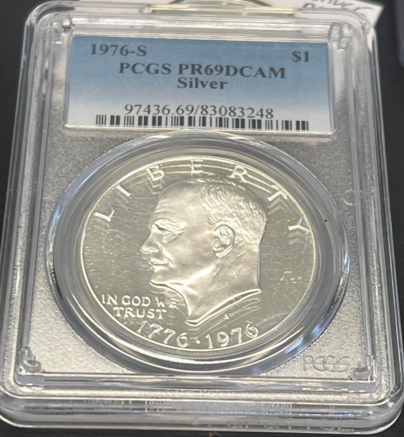 【楽天市場】1976-SシルバーアイゼンハワードルPCGS PF69DCAM実際のコイン＃F1910 1976-S SILVER EISENHOWER DOLLAR PCGS PF69DCAM ...