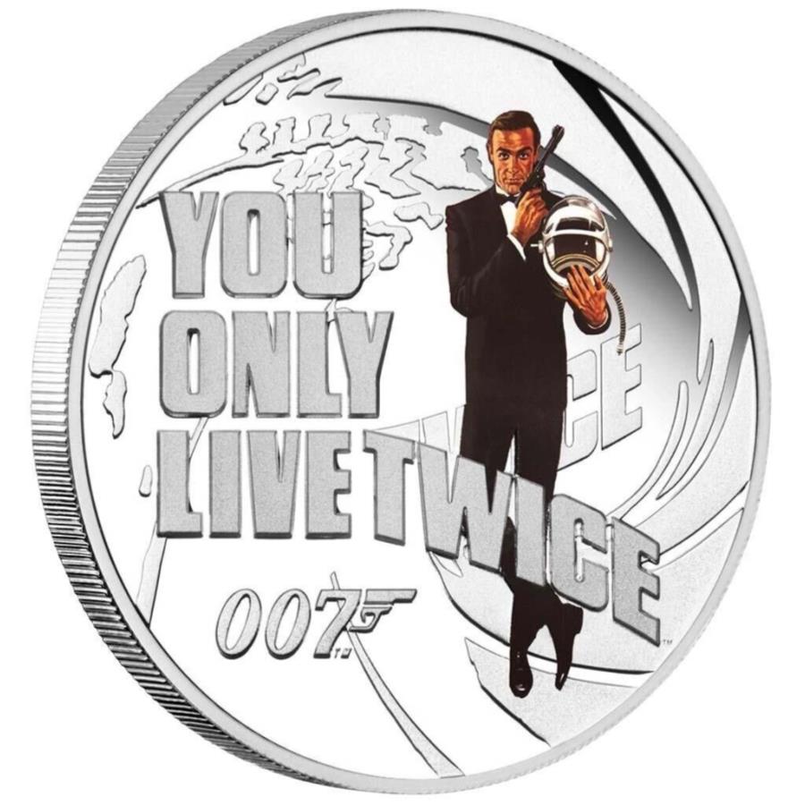 【楽天市場】James Bond 007?You Wry Live Live?（5）Silver Coin 2021 -Tuvalu -1/2oz pp- James Bond 007 ...