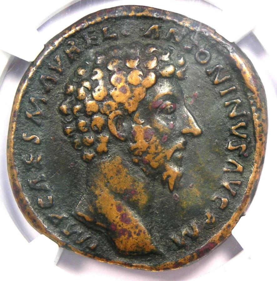 【楽天市場】MARCUS AURELIUS AE SESTERTIUS COPPER ROMAN COIN 161-180 AD ...