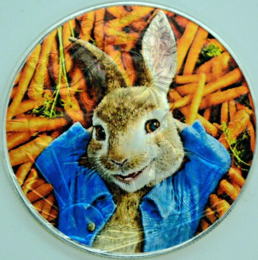 【楽天市場】ピーターラビット - アメリカンシルバーイーグル1オンス.999限定版シルバーダラーコイン Peter Rabbit ...