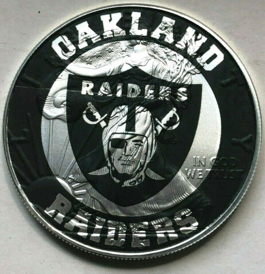 【楽天市場】オークランドレイダーズ - アメリカンシルバーイーグル1オンス.999リミテッドエド。シルバーダラーコイン Oakland ...
