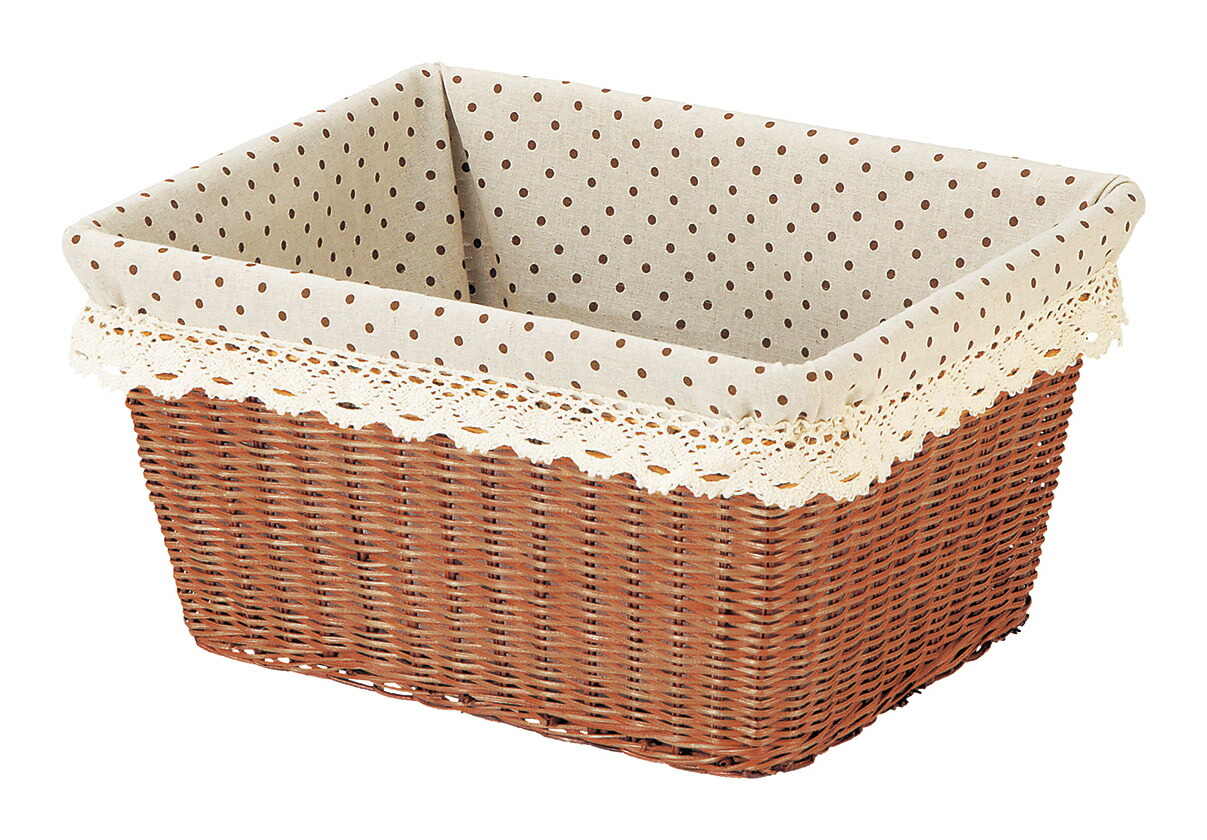 【楽天市場】かご 即納可 カゴ バスケット 収納 芒草 国産布付 6491R w42 d33.5 h21.5cm：VMDバスケット