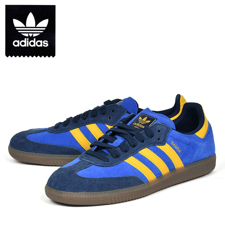【楽天市場】アディダス サンバ ADV adidas skateboarding SAMBA ADV ネイビー/イエロー HQ9283 ...