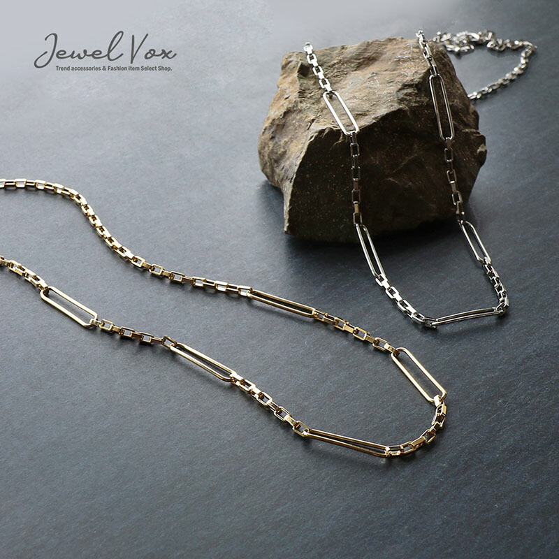 【楽天市場】【メール便送料無料】 ネックレス ロングネックレス レディース 金属アレルギー メタル チェーン 切り替え ニッケルフリー ...