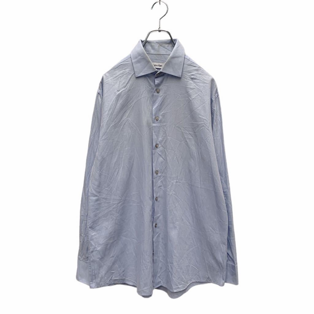 【楽天市場】【中古】【古着】 Calvin Klein 長袖 ストライプ シャツ サイズ表記 15 1/2 32/33 ブルー カルバン ...