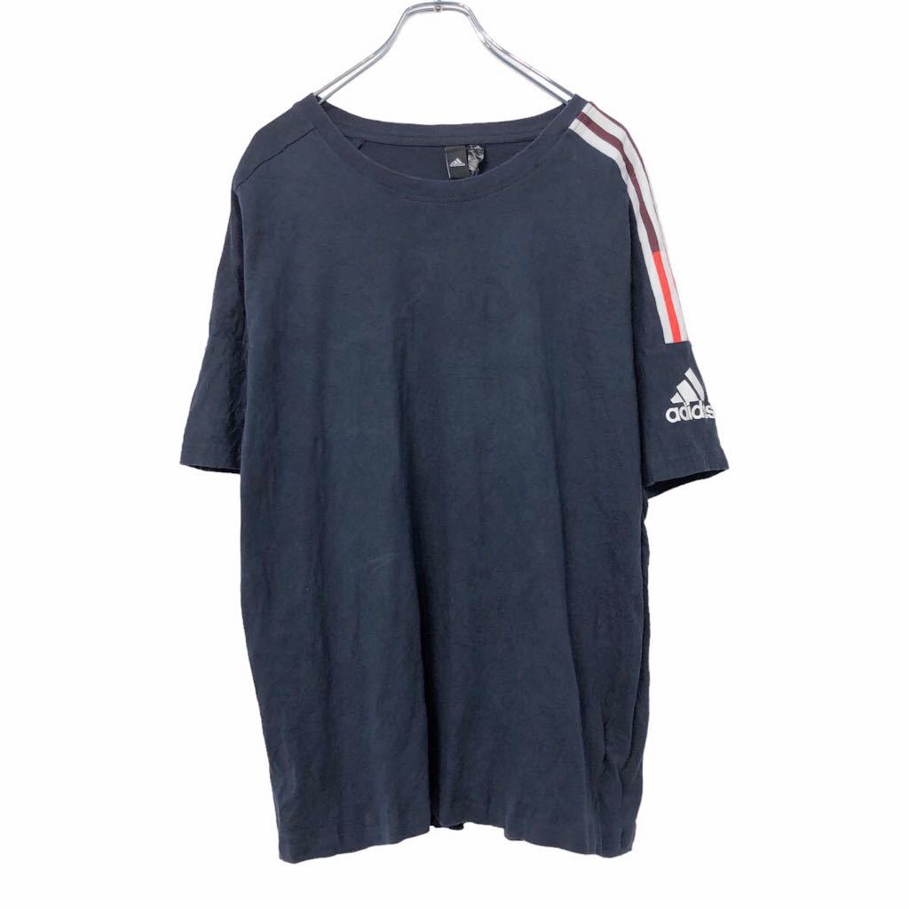 【楽天市場】【中古】【古着】 adidas 半袖 プリントTシャツ L ネイビー ホワイト レッド アディダス ライン 古着卸 アメリカ仕入 a506-6485：古着屋DEN