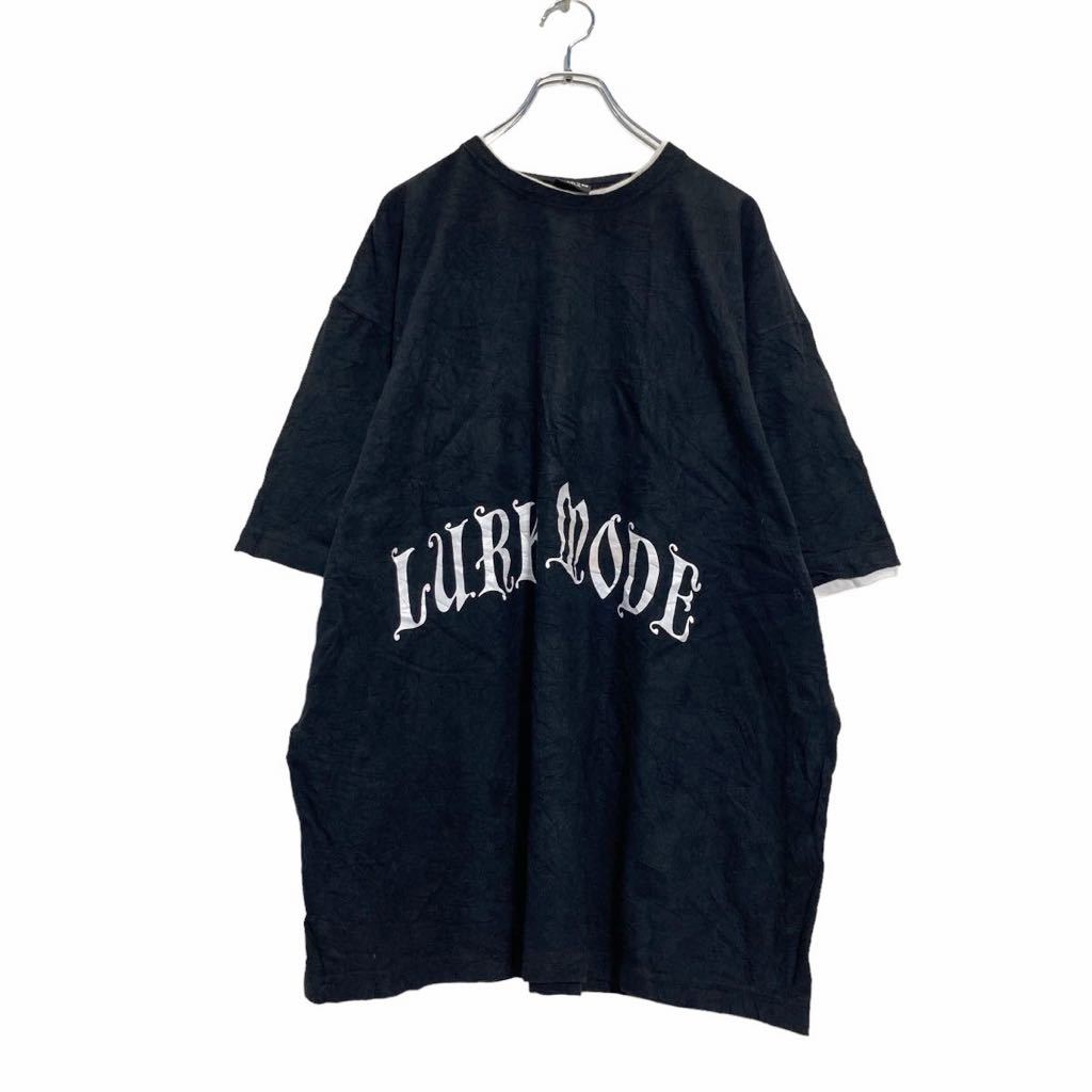 【楽天市場】【中古】【古着】 DR 半袖 プリント Tシャツ 2XL ブラック ホワイト LURK MODE ビッグサイズ レイヤードカラー ...